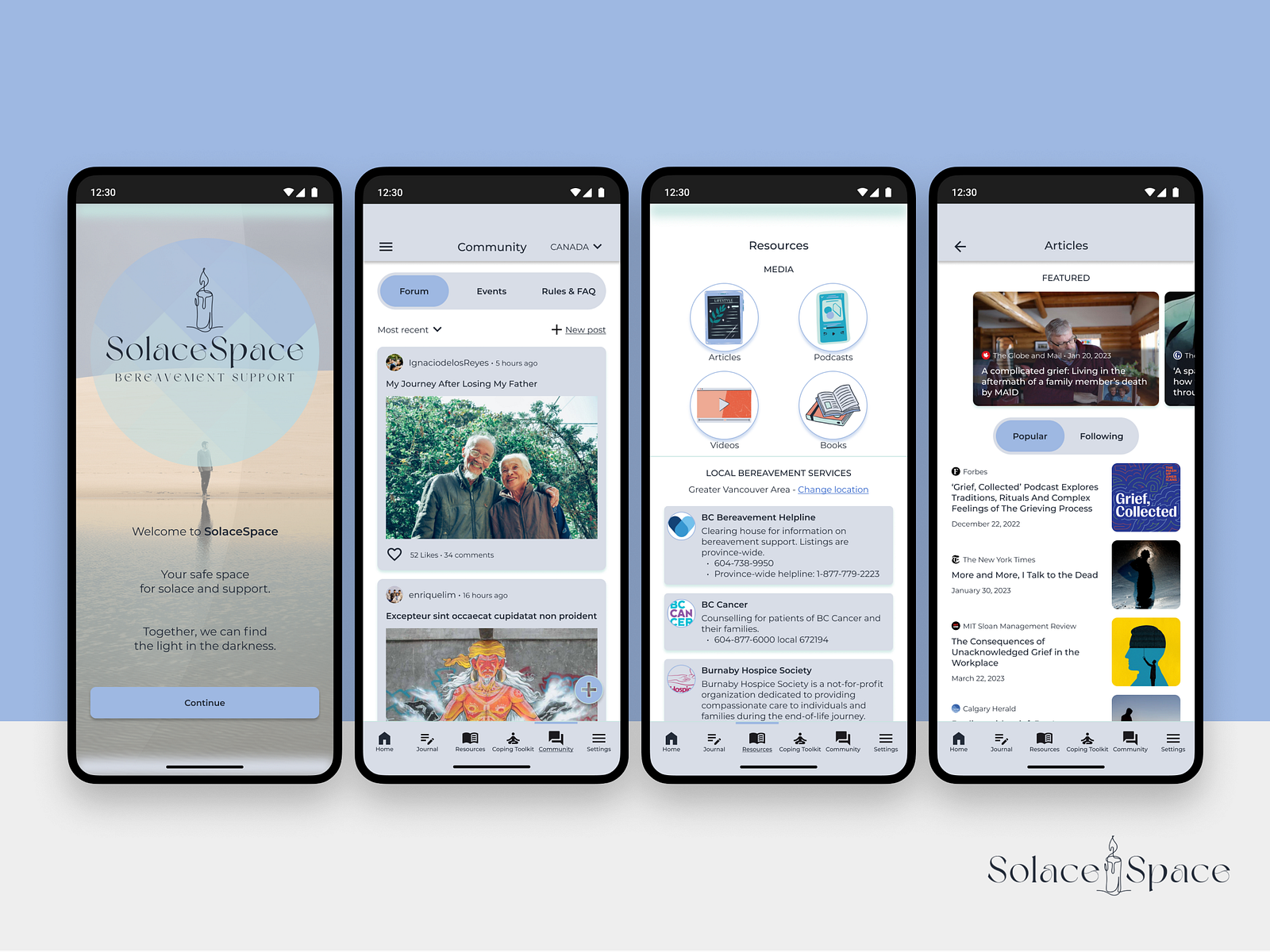 Bereavement App Design by Michael Anthony Diez on Dribbble