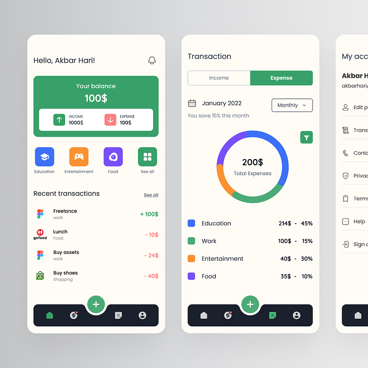 Expense Manager App Design by Akbar Hari Mukti on Dribbble Expense Manager App Design by Akbar Hari Mukti on Dribbble