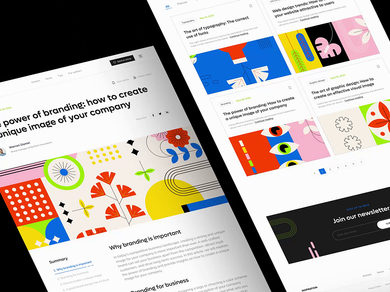 Browse thousands of Blog UI images for design inspiration | Dribbble