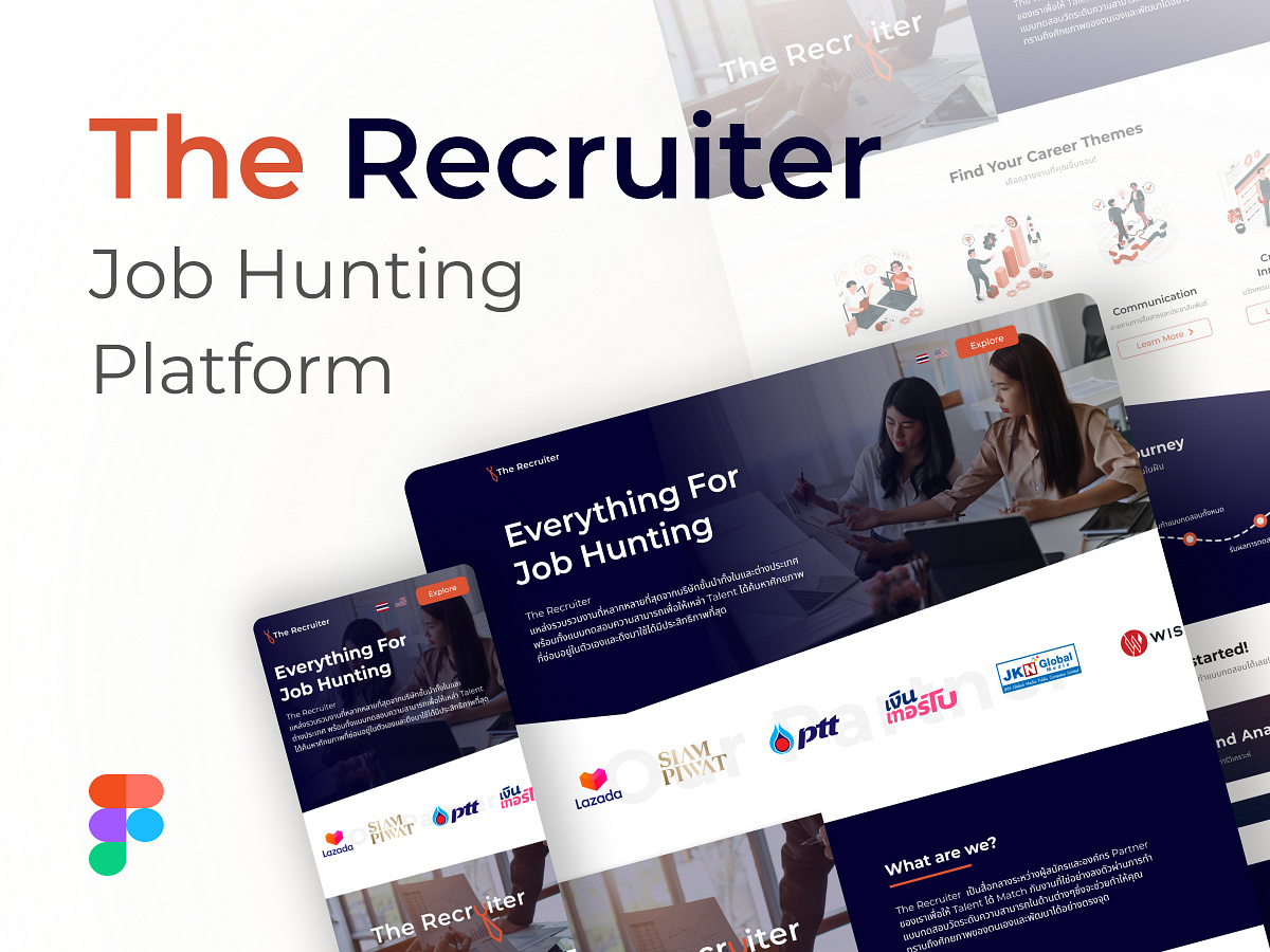 The Recruiter - Job Hunting Platform by Tharnwarin Thongem on Dribbble