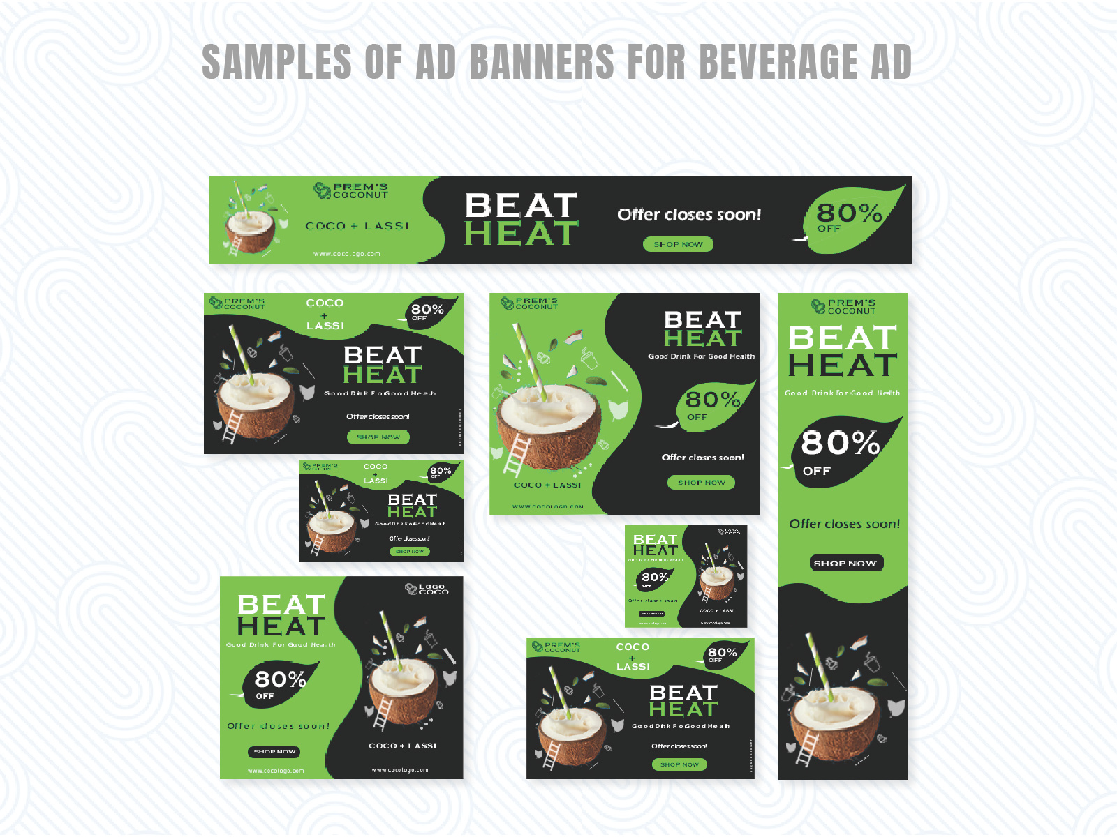 Ad banners- Samples for a particular brand by Dollarbird Design on Dribbble