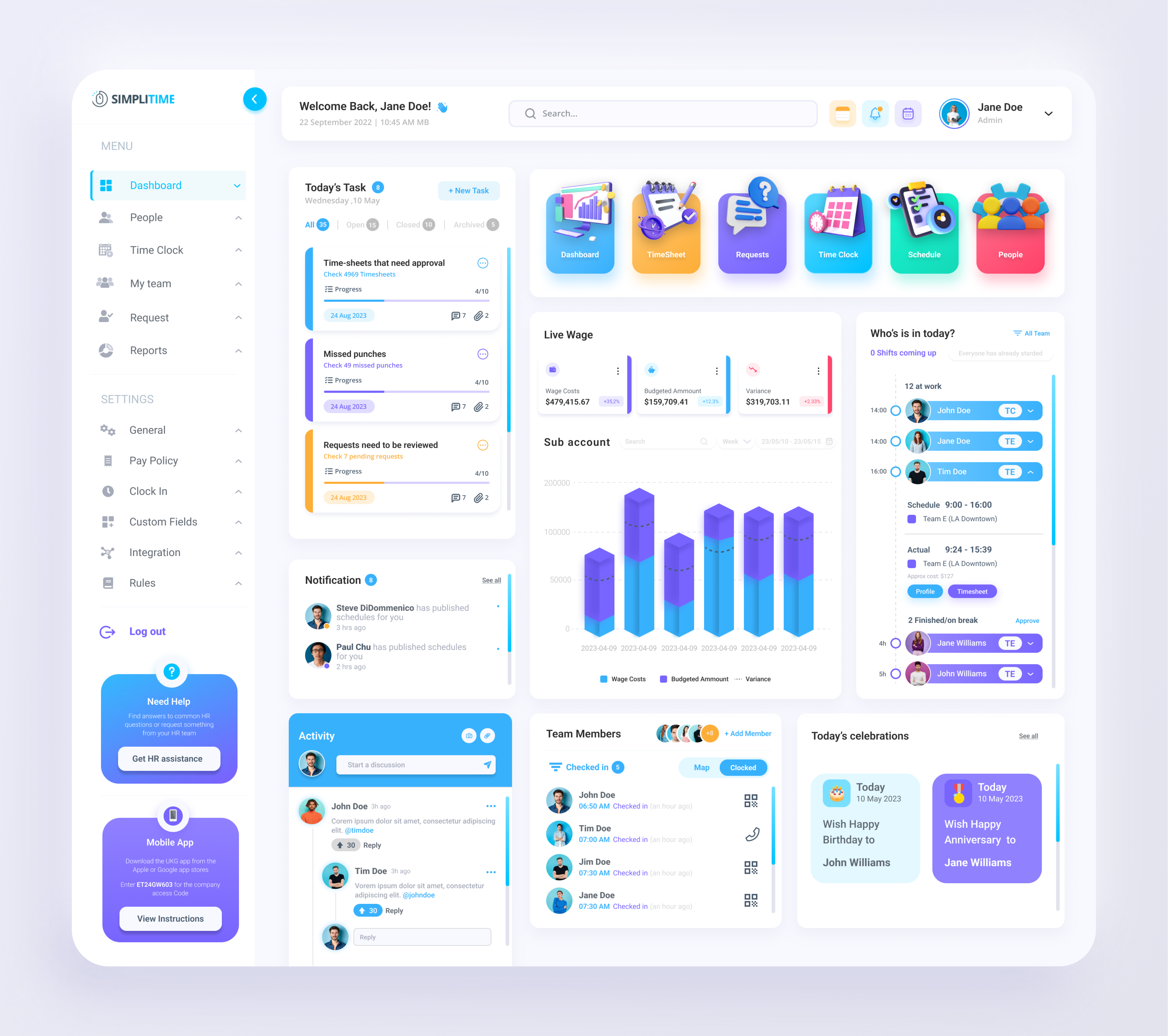 Browse thousands of Employee Time Tracking App images for design ...