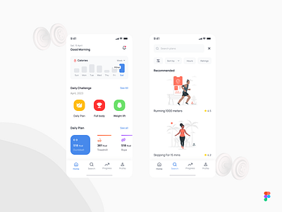 Fitness App Uiux designs, themes, templates and downloadable graphic ...