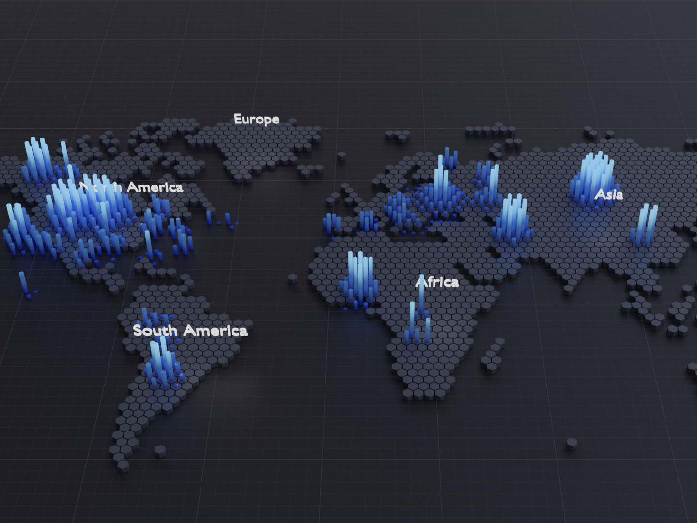 Hexagonal dot matrix map by HaHa sheep on Dribbble