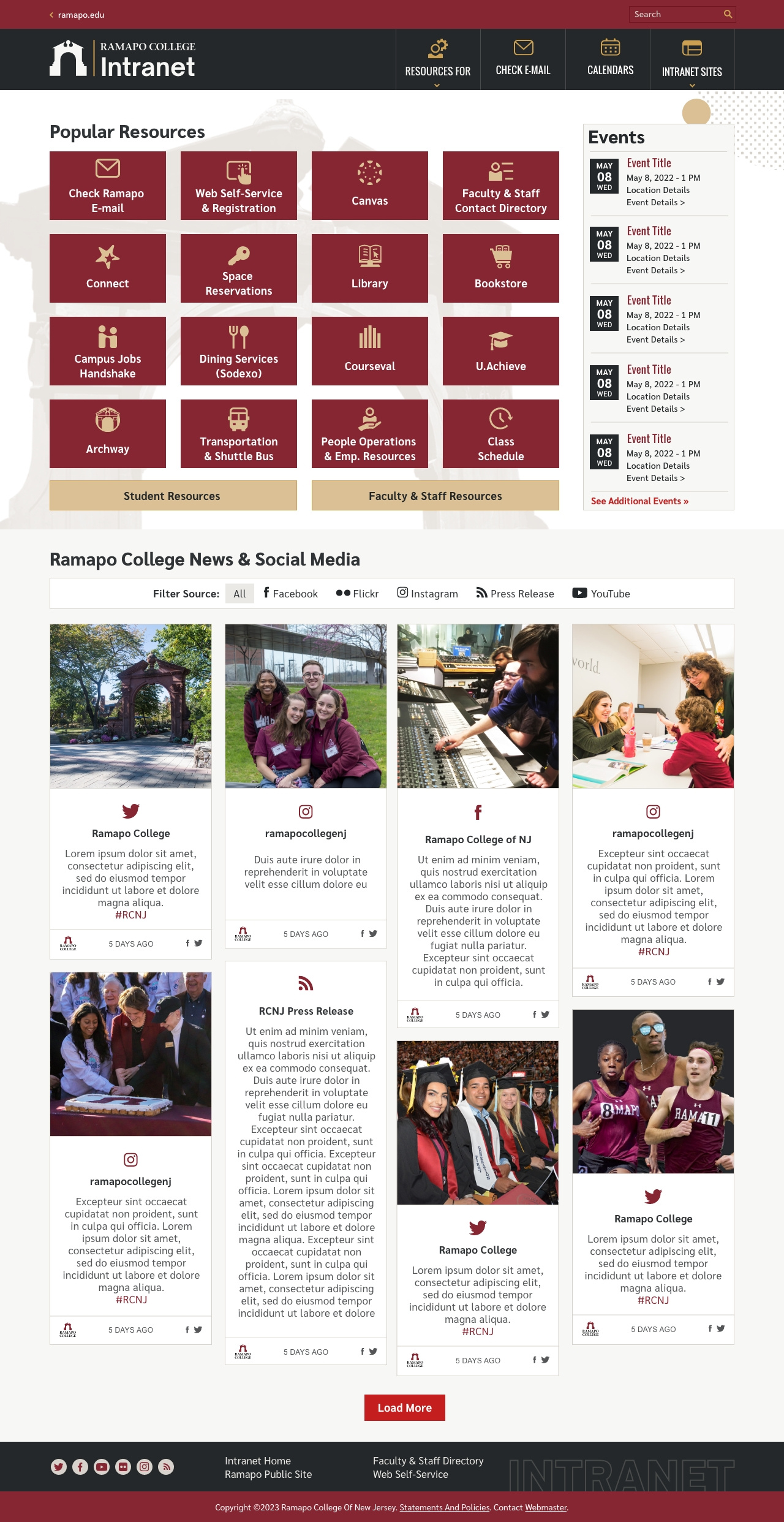 Higher Education Intranet Website Design by Angela on Dribbble