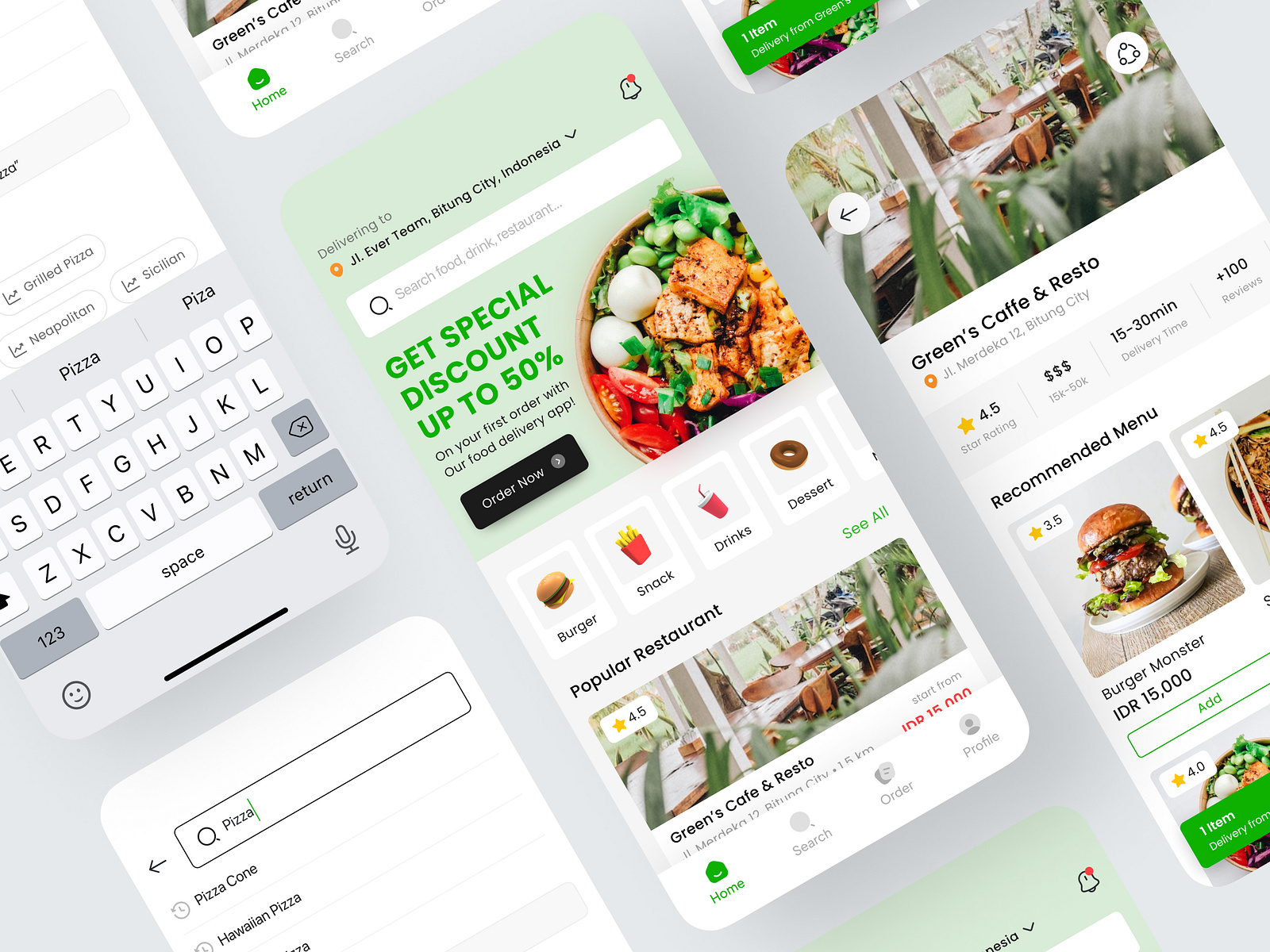 Food Delivery Mobile App by F. Ferina Chung on Dribbble