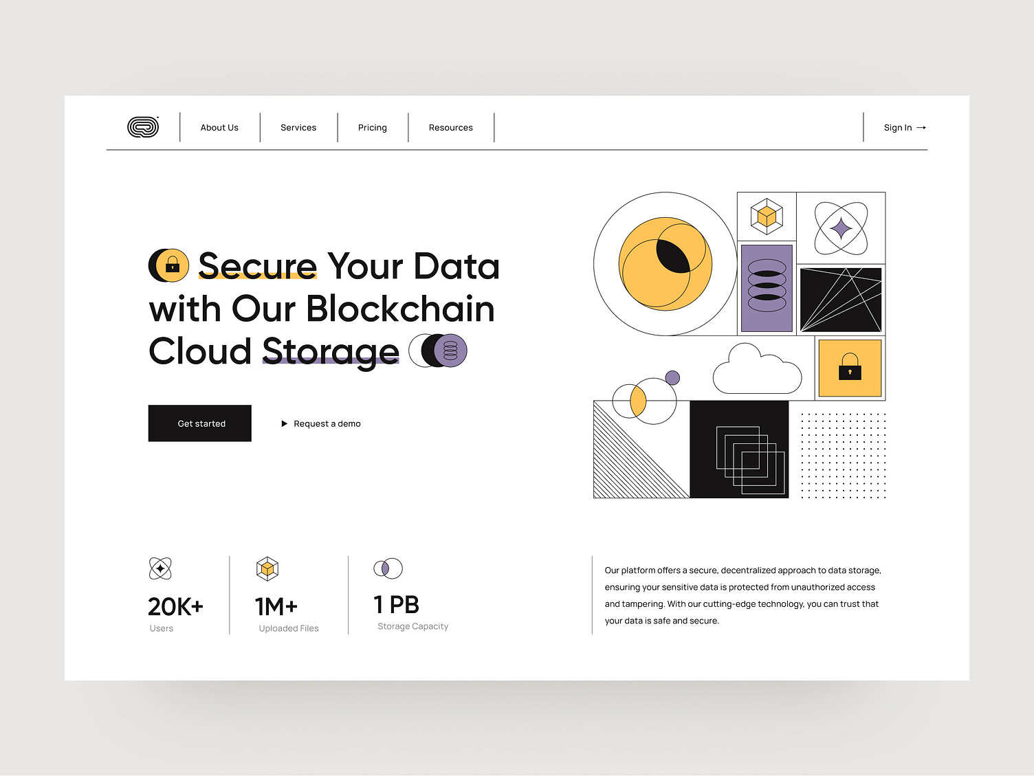 Blockchain Cloud Services Website by Levi Wilson for QClay on Dribbble