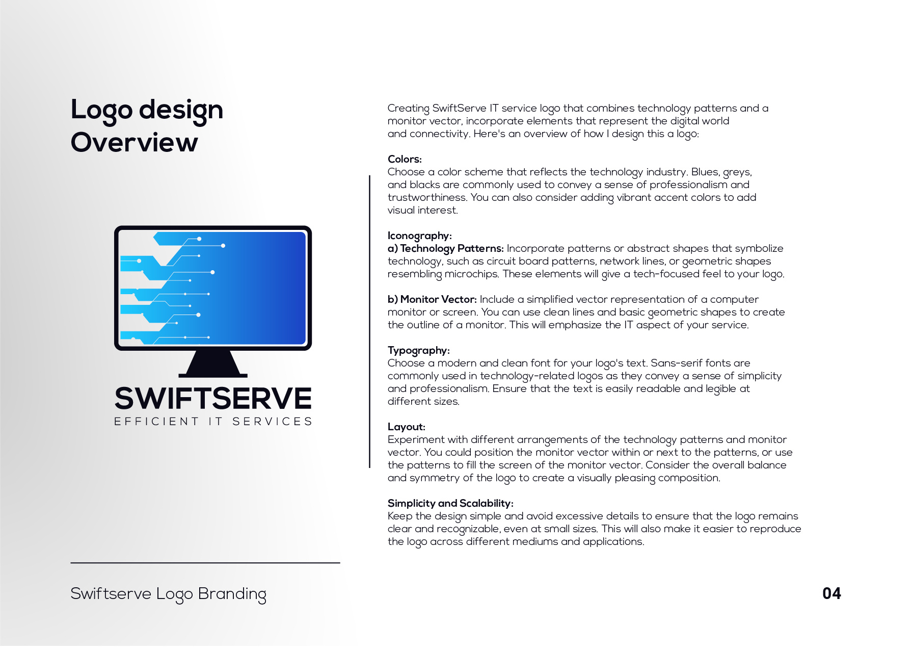 SwiftServe IT Service Company Logo Design Branding | Logo Design by ...