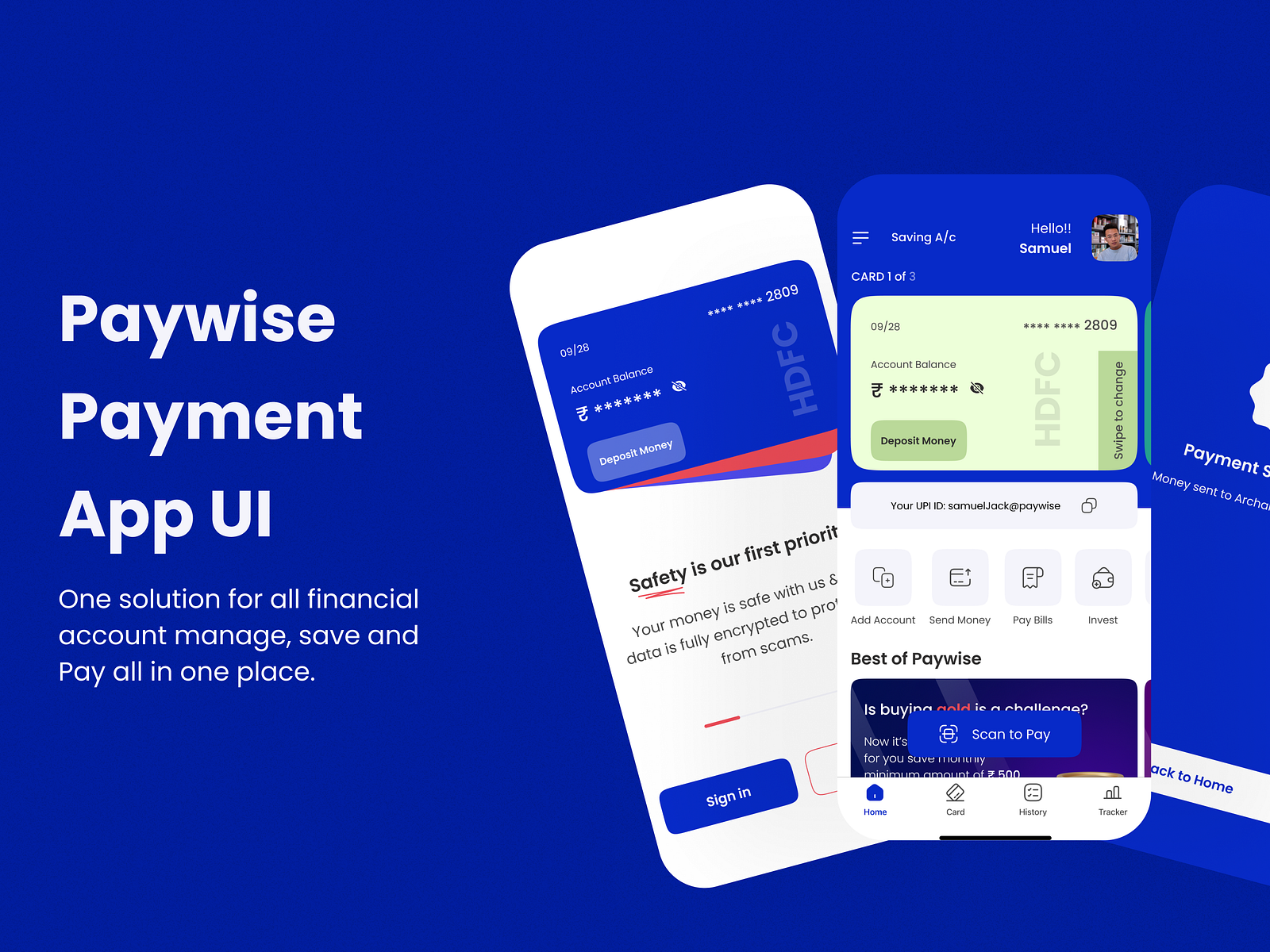 Paywise App UI by Arunbala Pillai on Dribbble