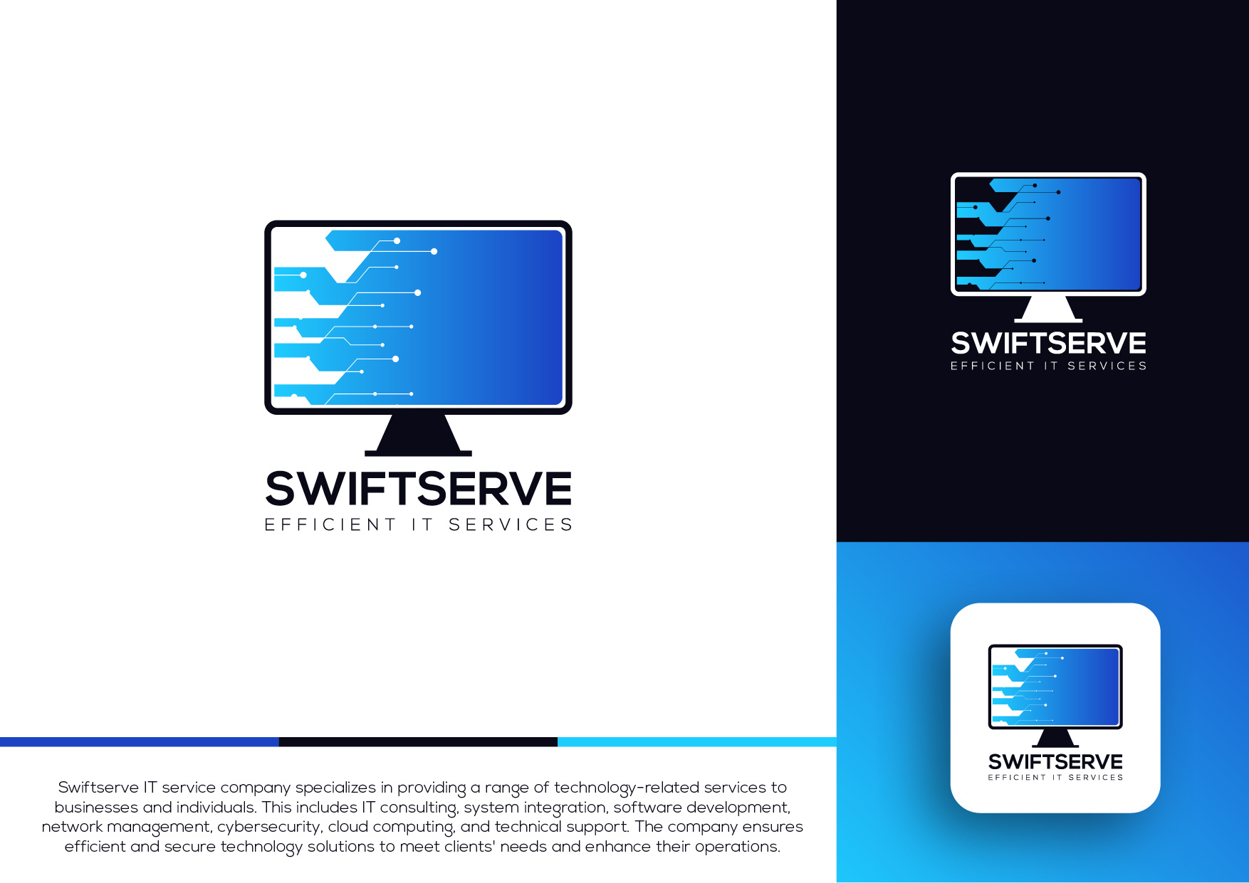 SwiftServe IT Service Company Logo Design Branding | Logo Design by ...