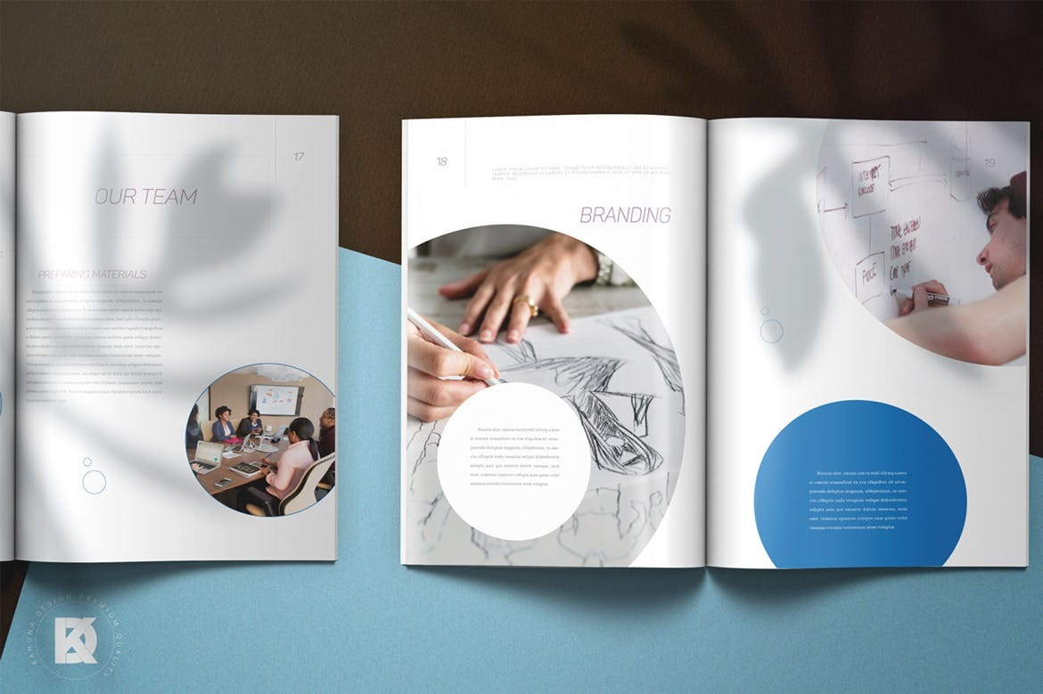 Blue Project Proposal by Brochure on Dribbble