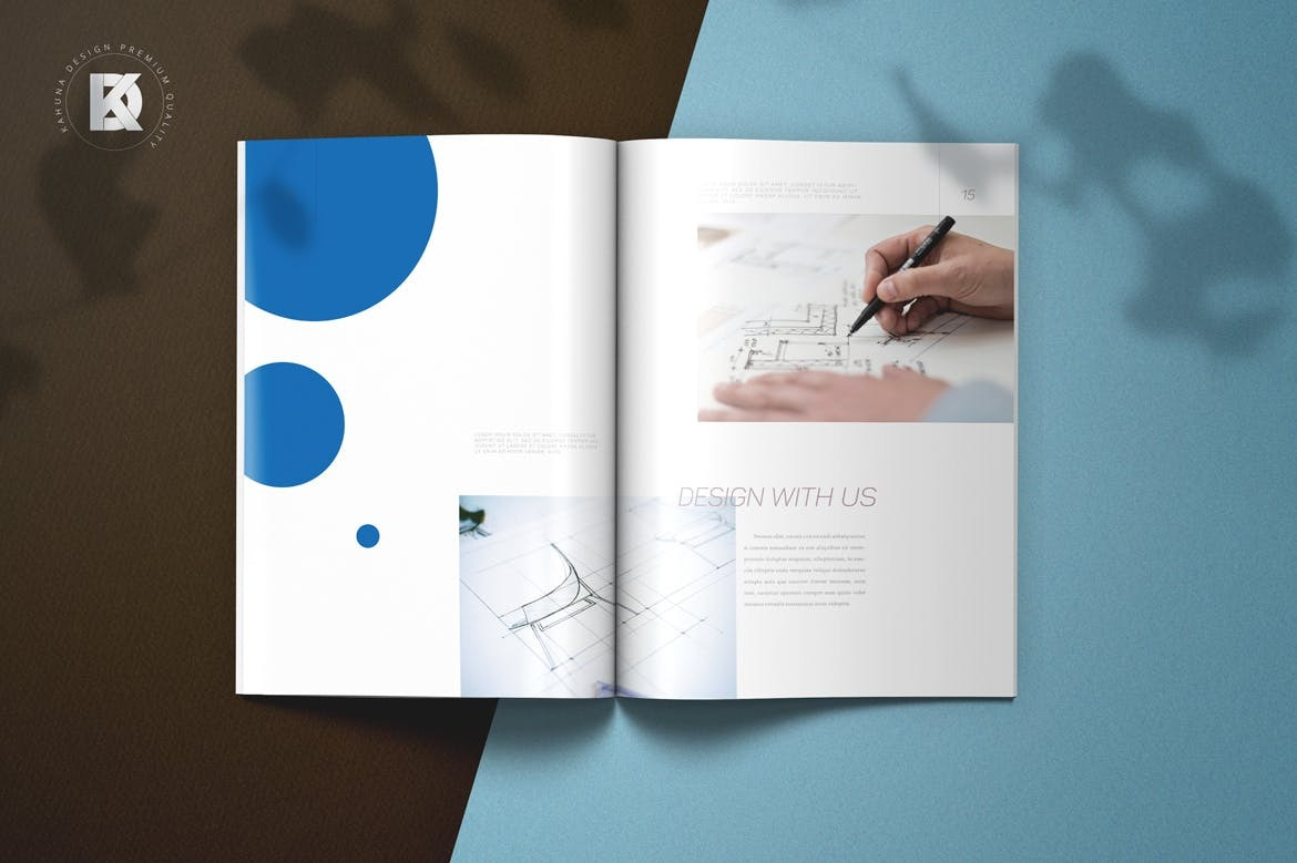 Blue Project Proposal by Brochure on Dribbble