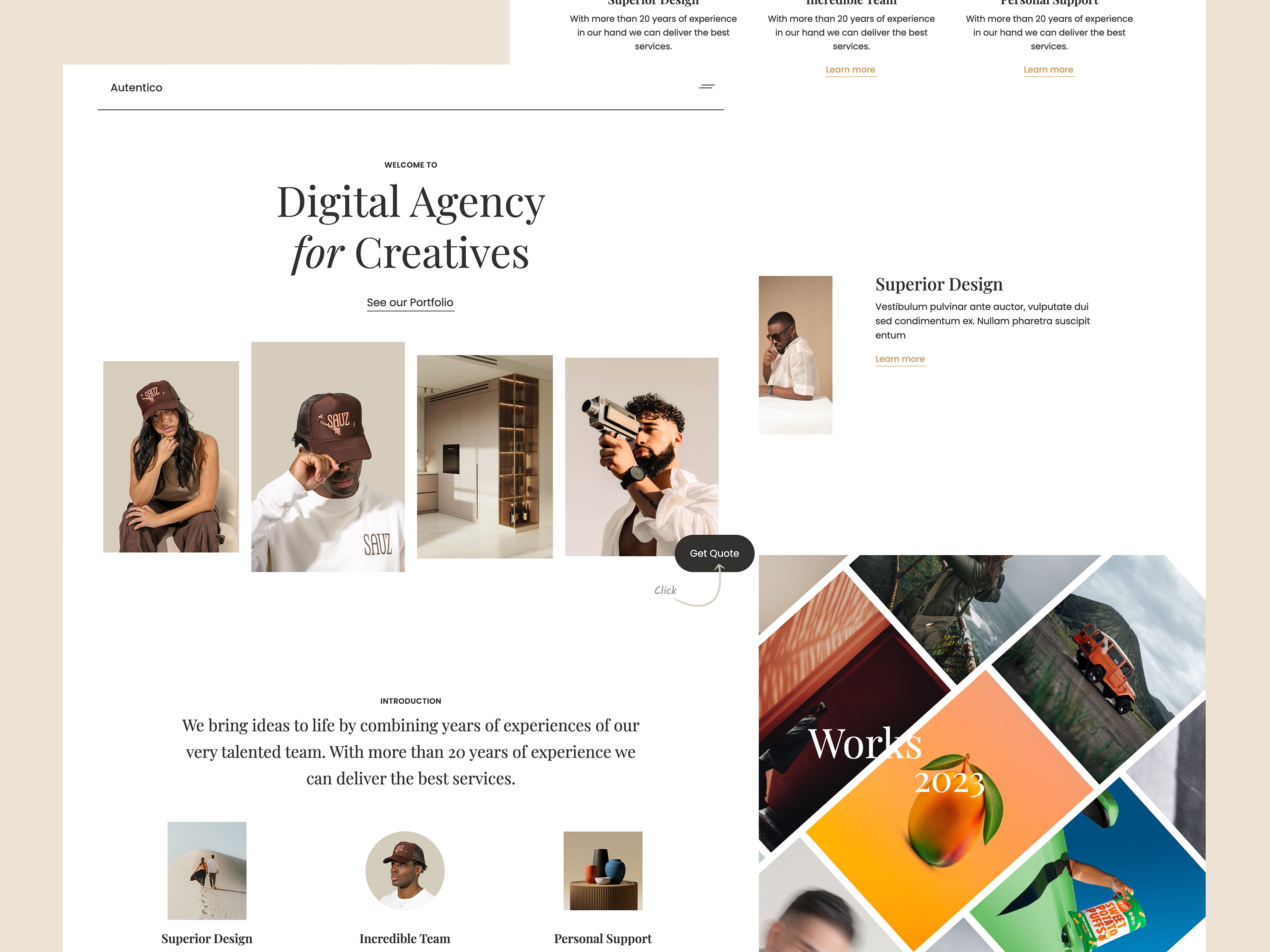 Autentico Agency Template | WIP by Pablo Ramos on Dribbble