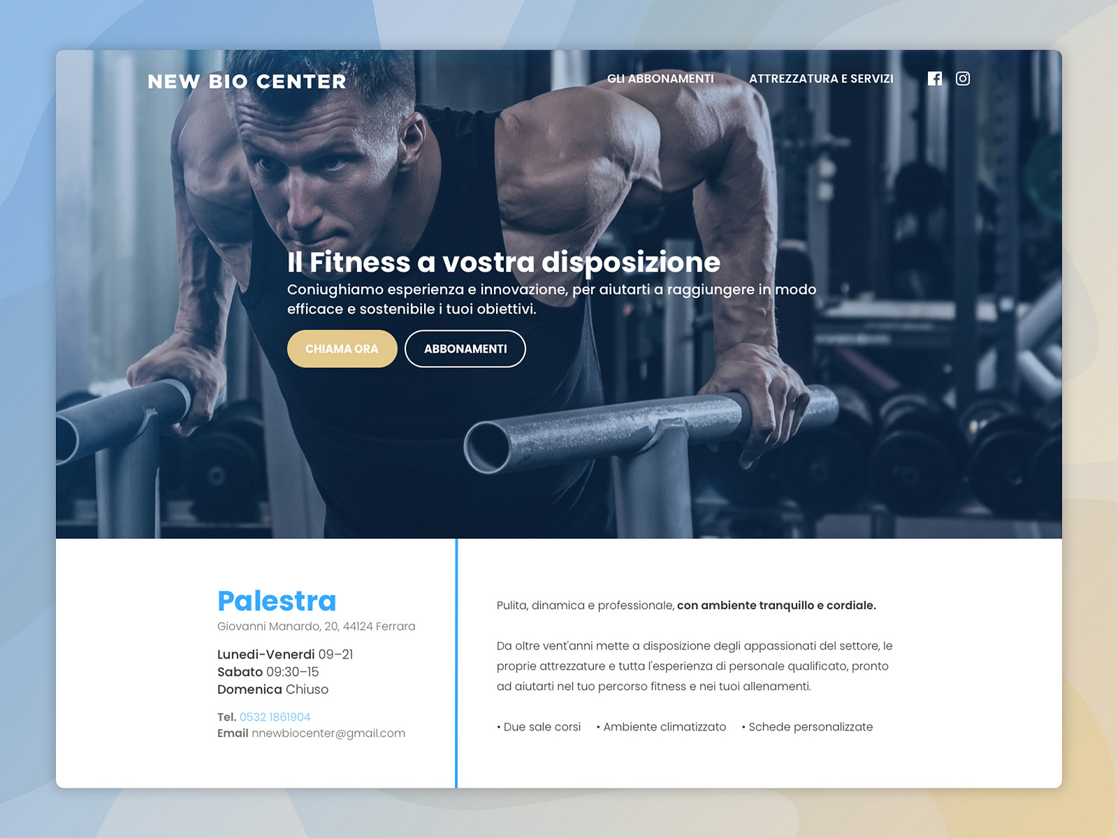 New Bio Center - Gym Website by PixelVision Agency on Dribbble