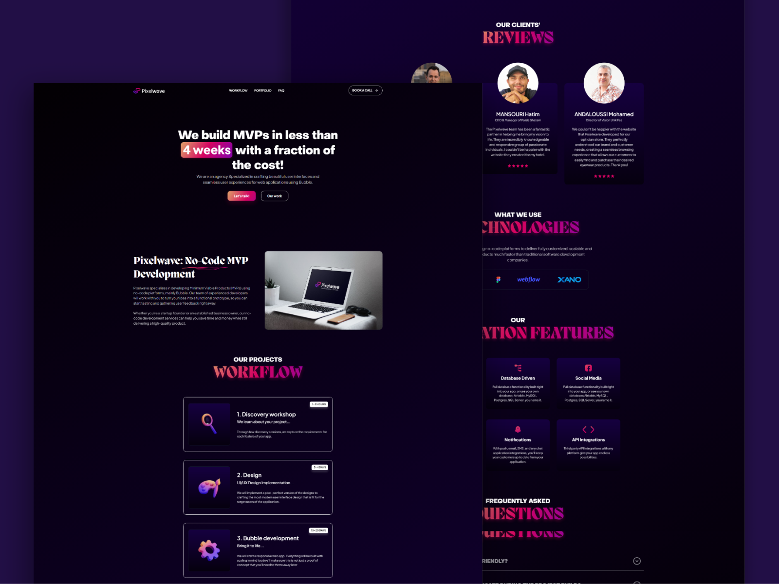 Pixelwave - No Code Agency by Hamza Kornabi on Dribbble