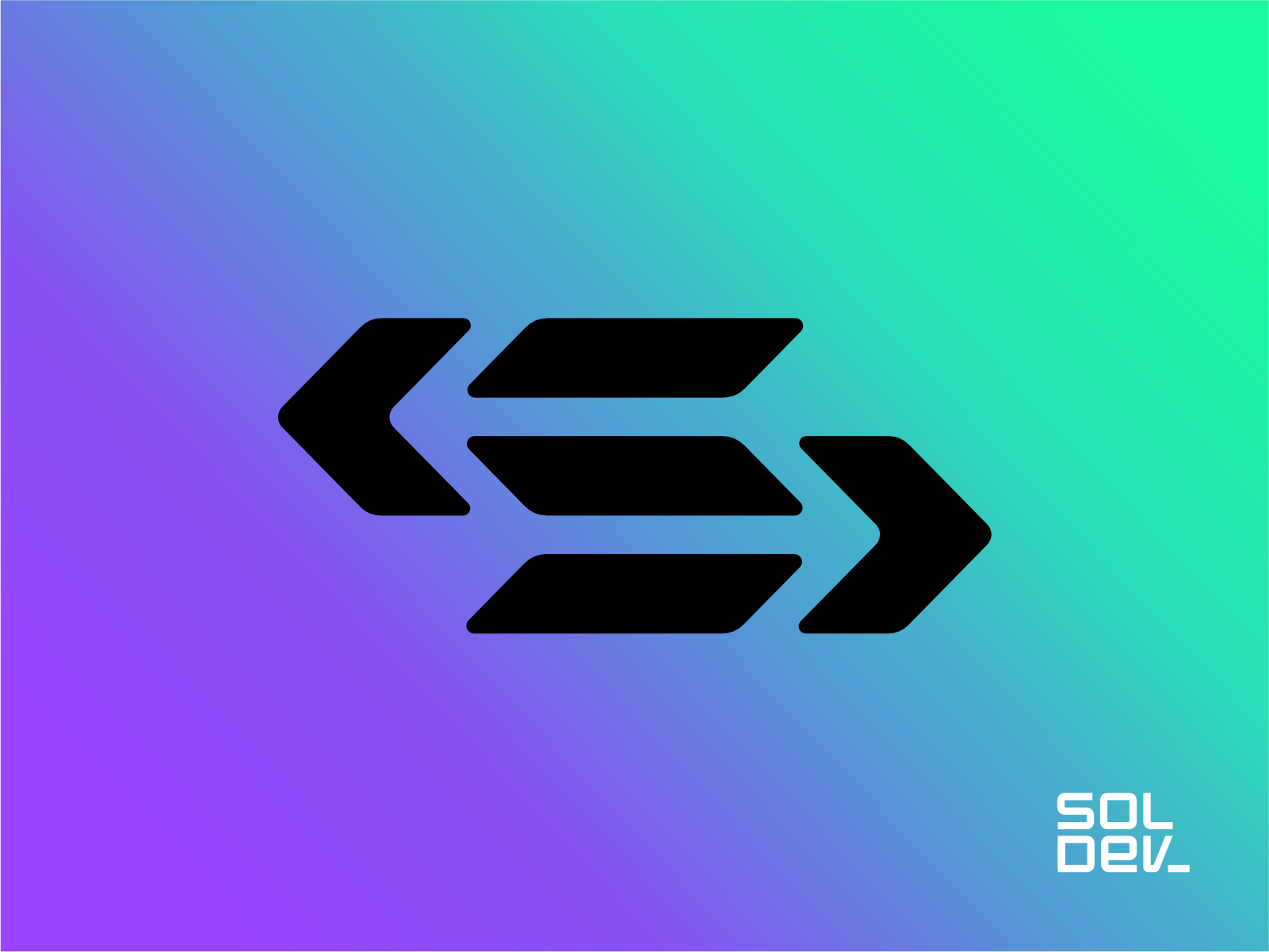 SolDev - Solana Developer, logo re/design: S + coding brackets by Alex Tass, logo designer on ...