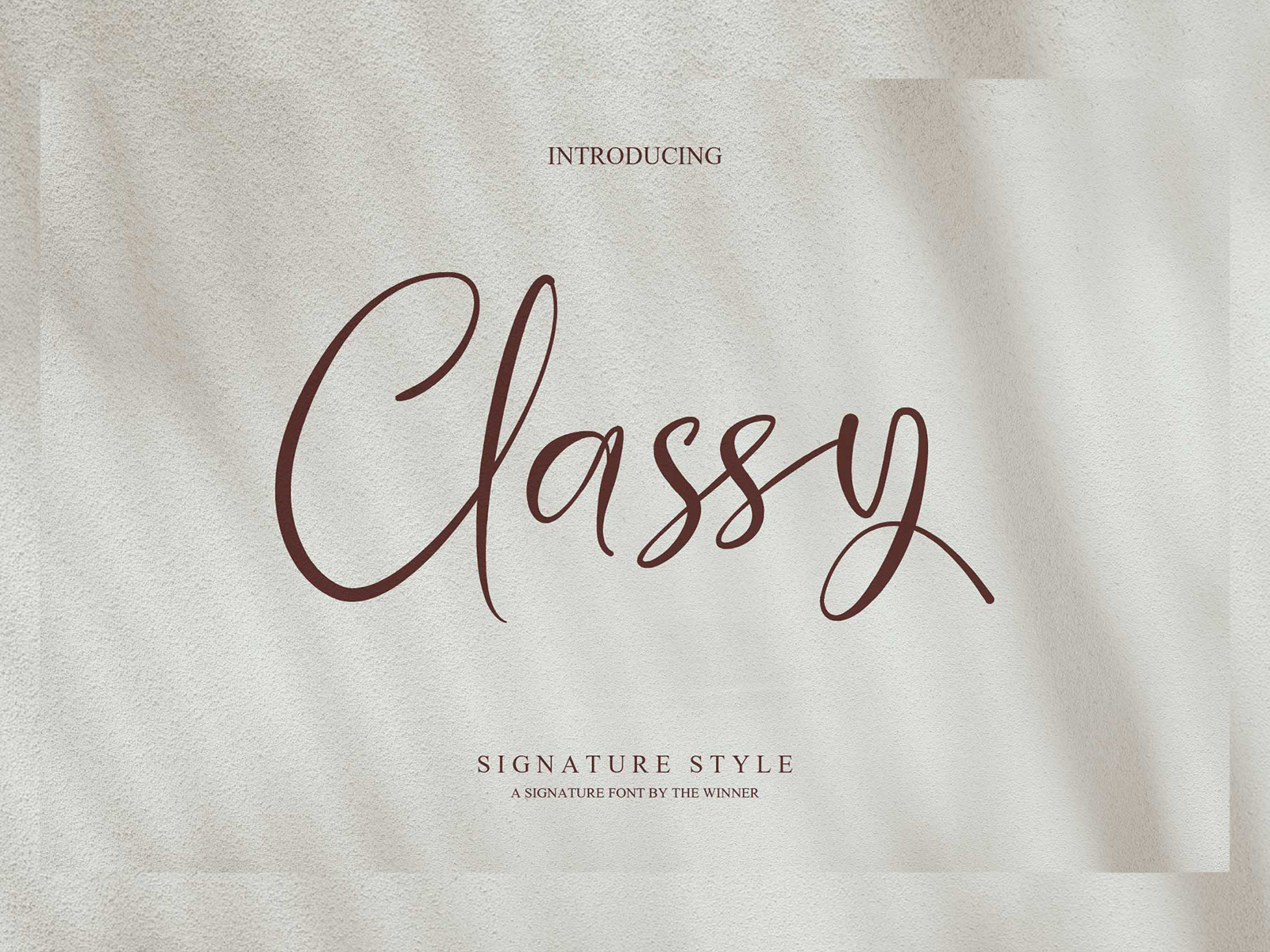 Classy Font by The1stWinner | Abishay Azarya W. S. on Dribbble