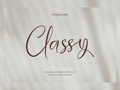 Classy Font by The1stWinner | Abishay Azarya W. S. on Dribbble