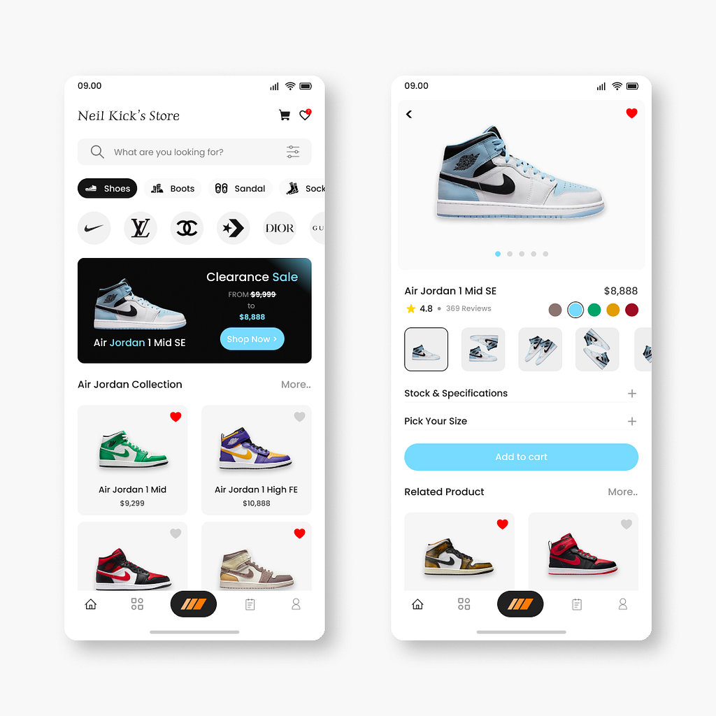Nike Store App Design by Neil Christian on Dribbble