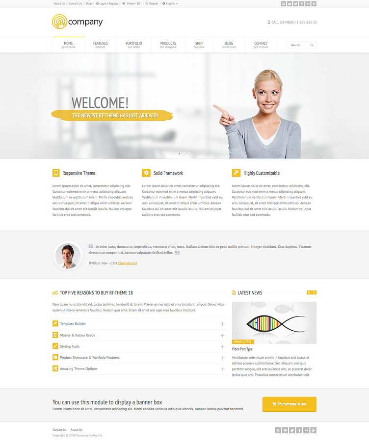 RT-Theme 18 Responsive WordPress Theme by Trending WebDesign on Dribbble