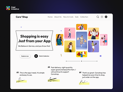 Hero Section - Web UI Design by Capi Creative on Dribbble