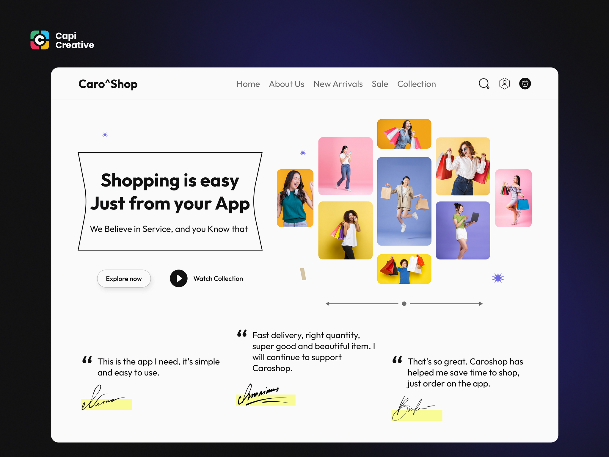 Hero Section - Web UI Design by Capi Product on Dribbble