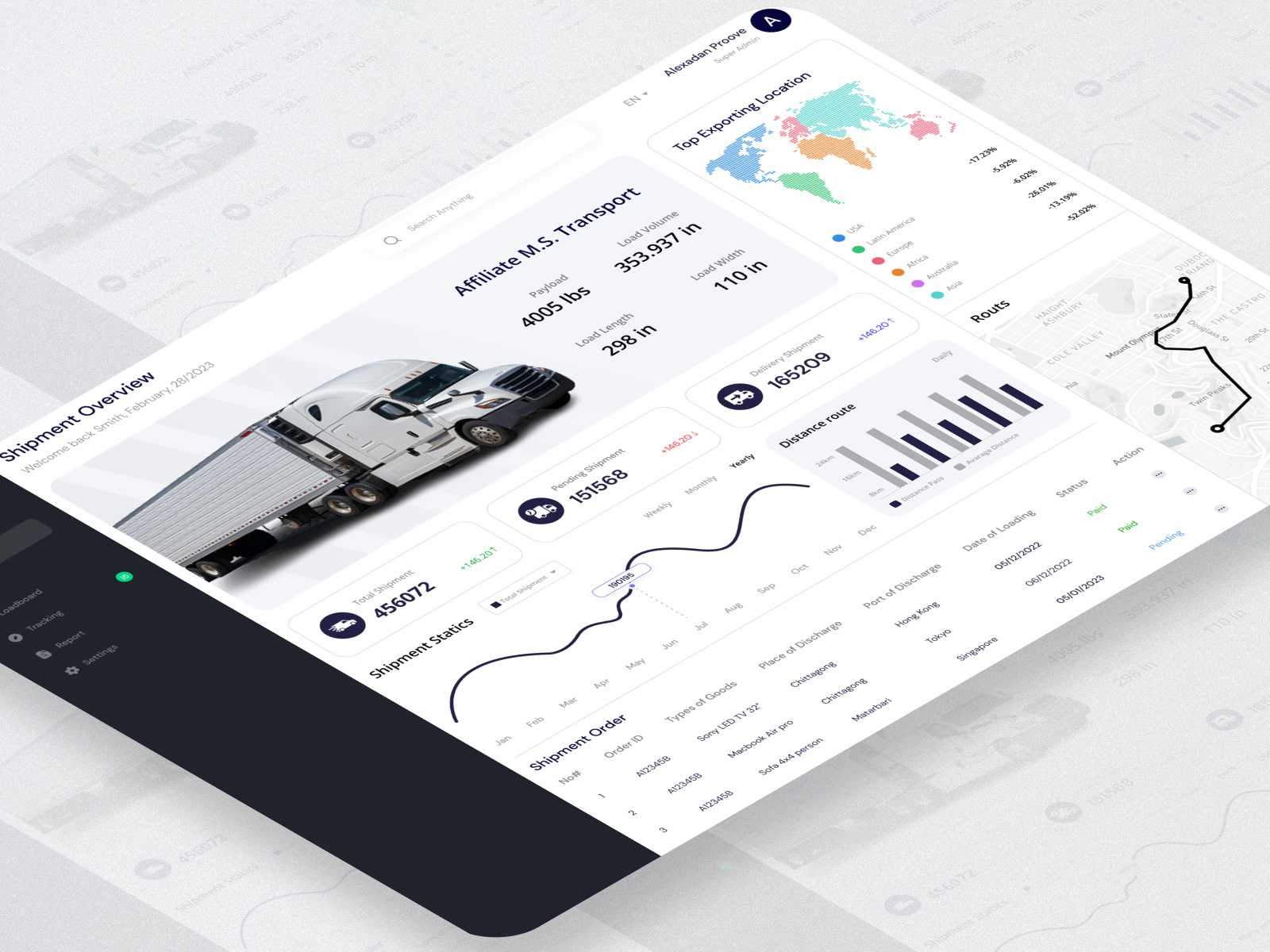 Logistic dashboard by Digitech UK - UI UX Design Agency on Dribbble