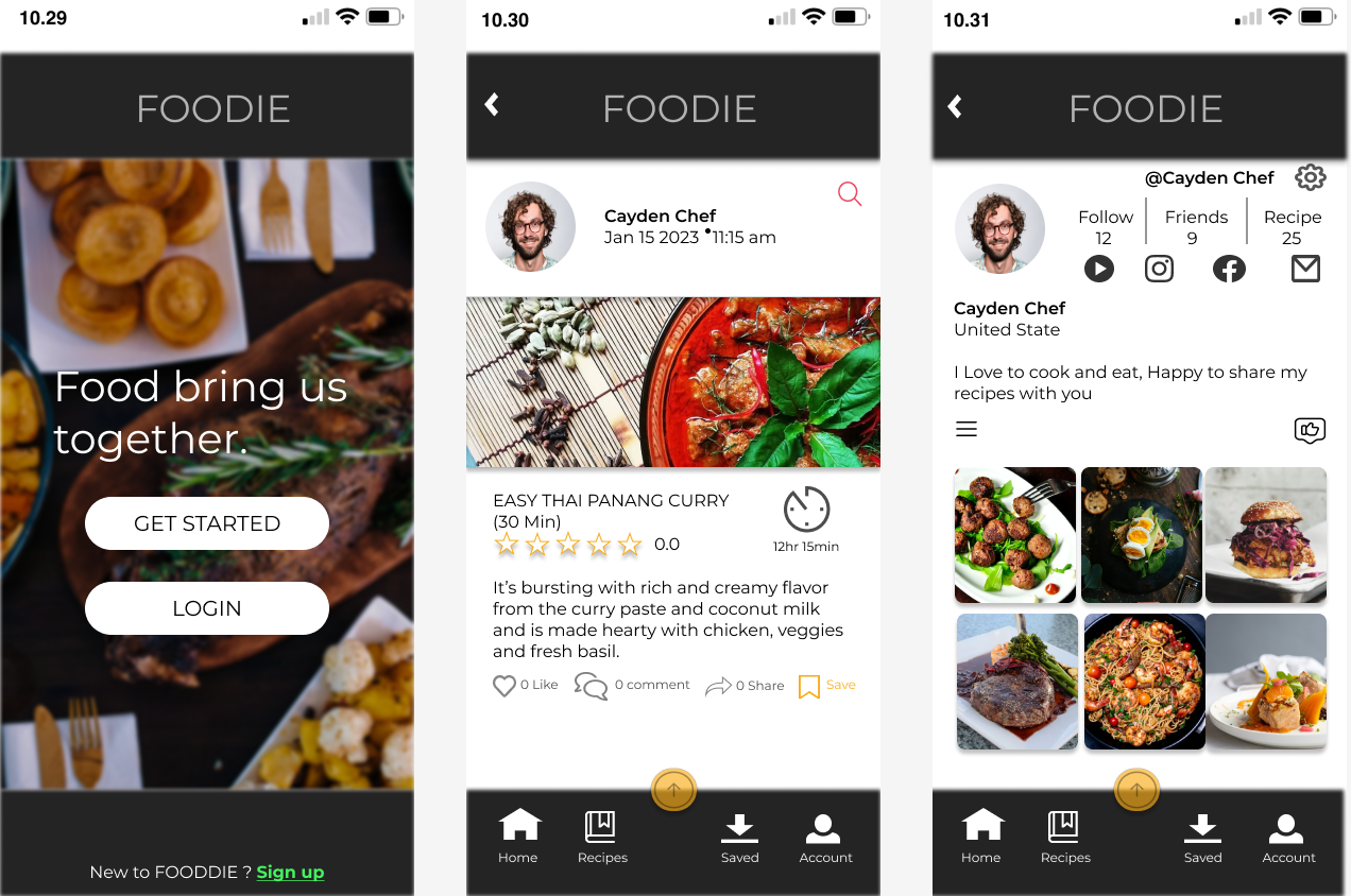 FOODIE by Runn Pissatan on Dribbble