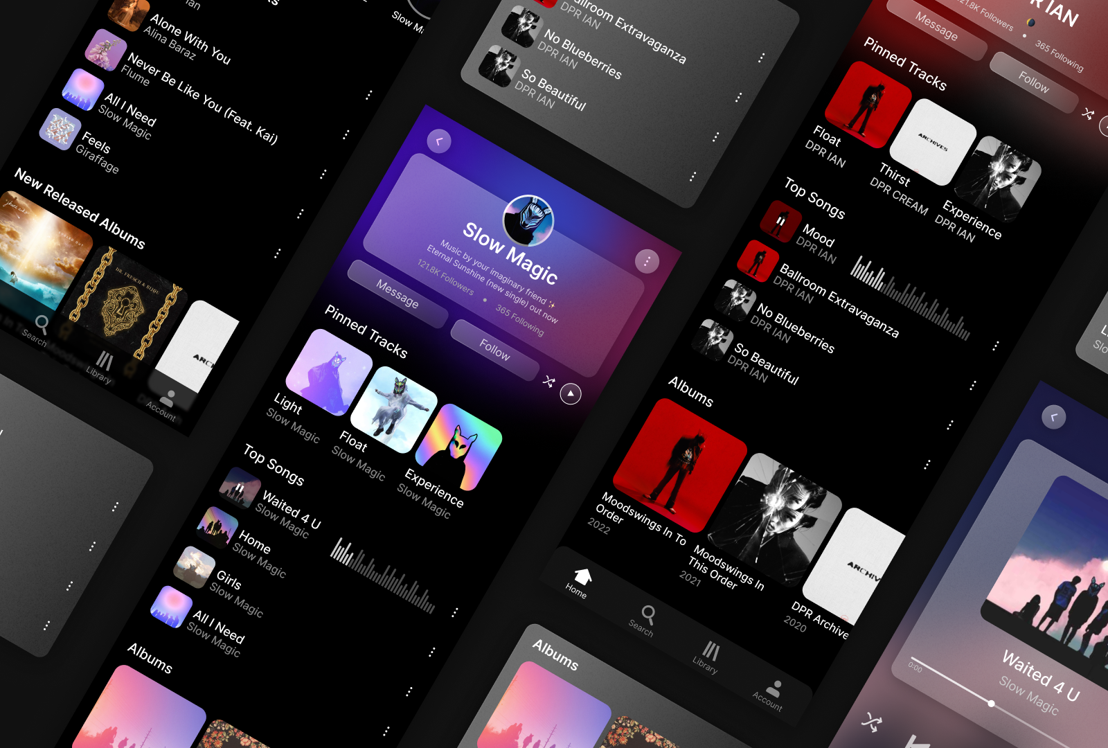 Music Streaming App Design by Ellen Trinh on Dribbble