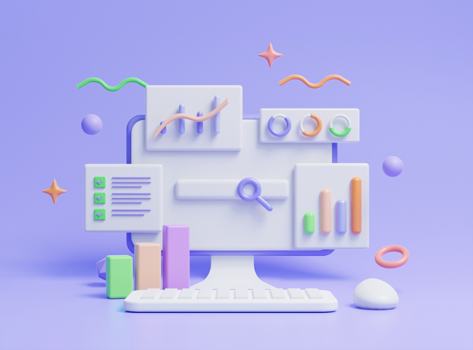 Dashboard - 3d Objects by Clayde on Dribbble