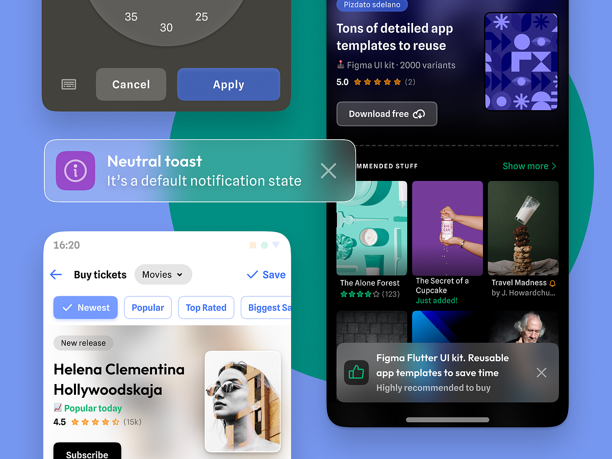 Filters design template for Figma Material X kit by Roman Kamushken for ...