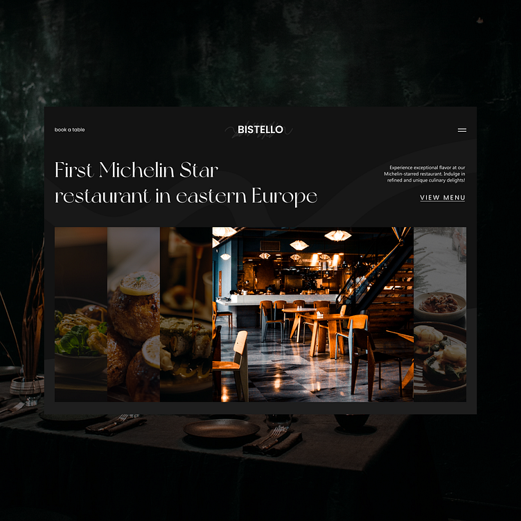 Bistello - Restaurant Landing Page by Victor Prodan on Dribbble