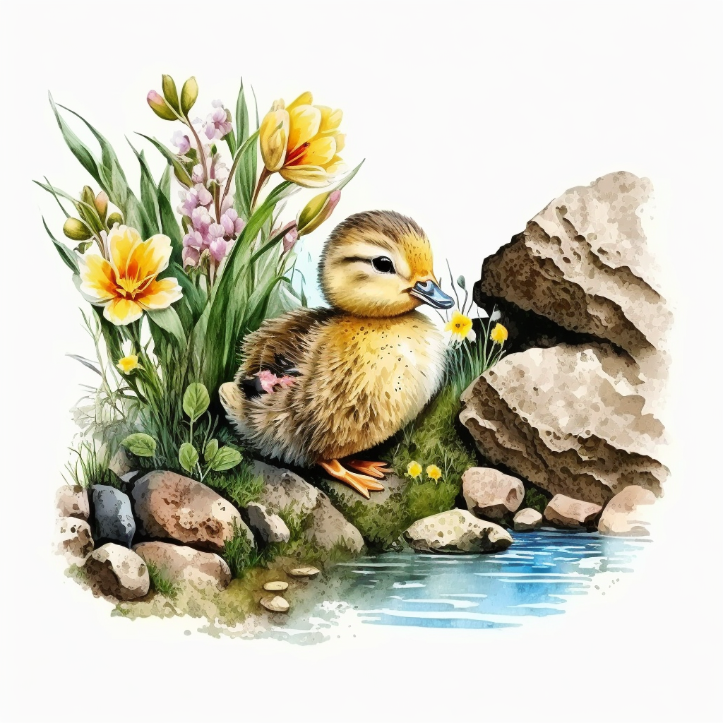 Floral Cute Baby Duck Watercolor Clipart by Likhon Rahman on Dribbble Floral Cute Baby Duck Watercolor Clipart by Likhon Rahman on Dribbble