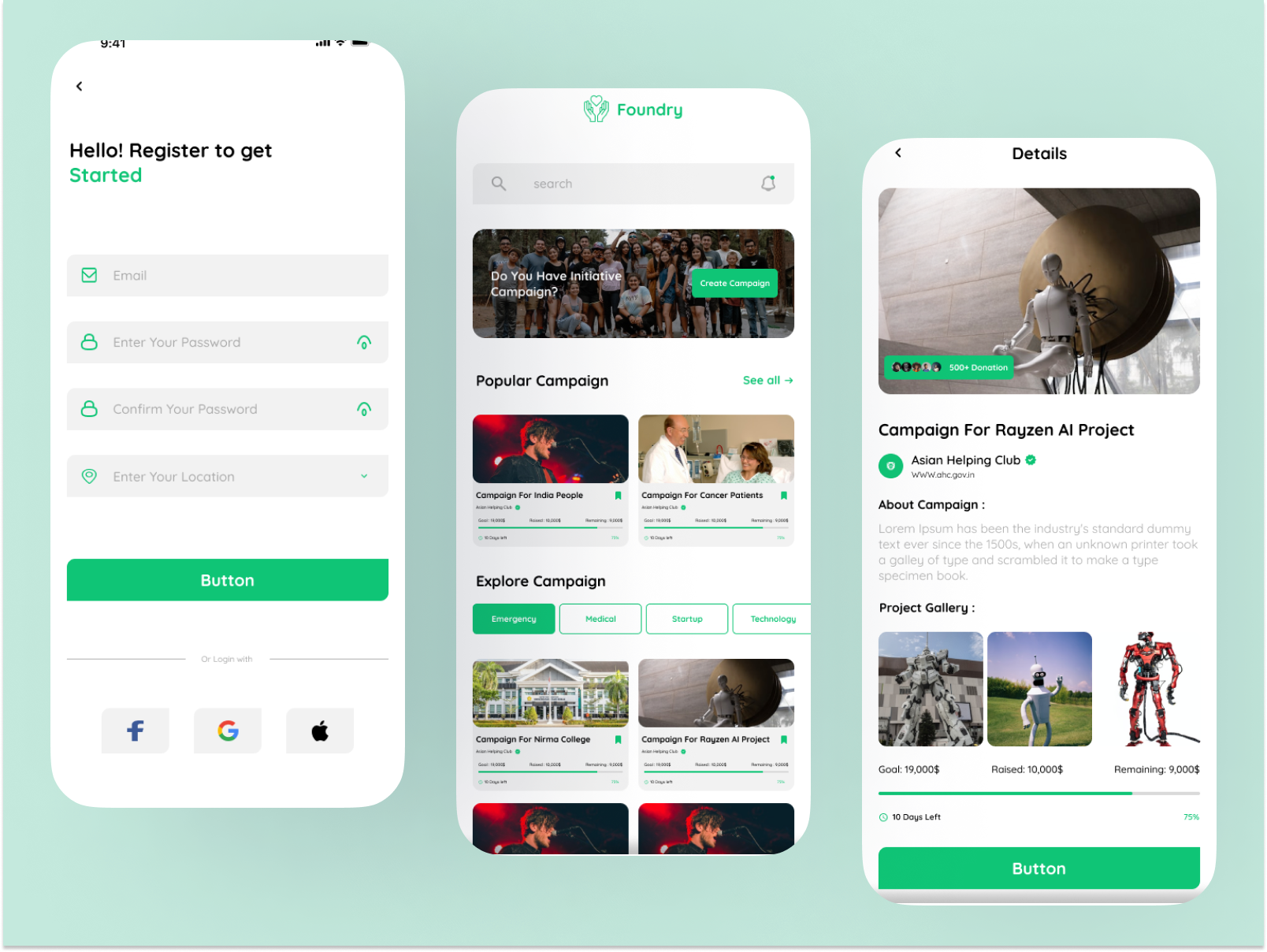 Foundry - Fund Rising App by Sparks To Ideas on Dribbble