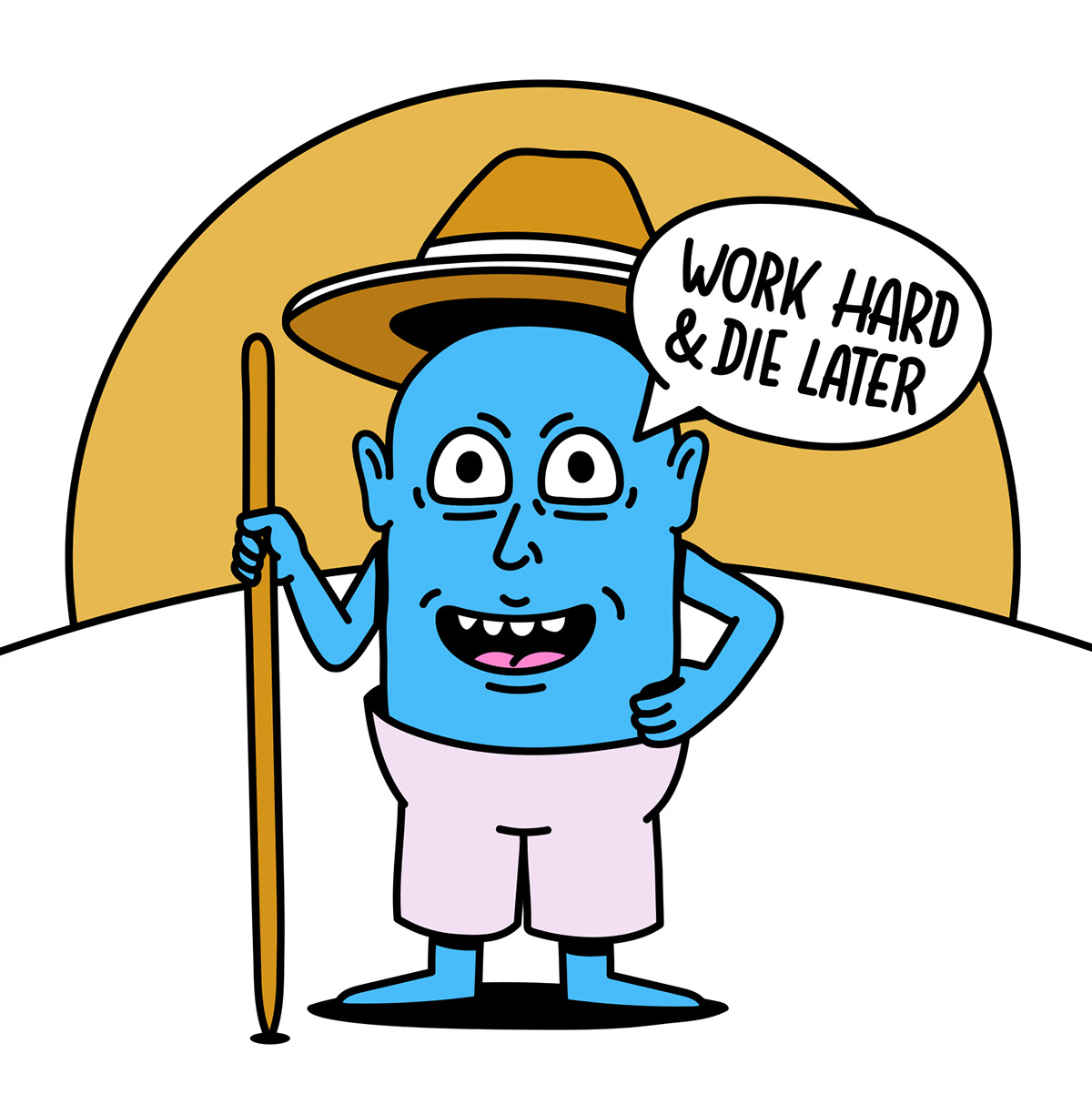 Work hard and die later by jaume on Dribbble