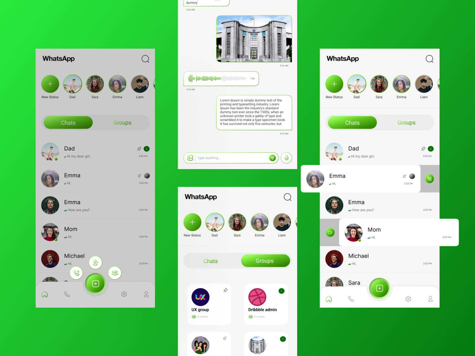 WhatsApp Redesign by Fatemeh Gholami on Dribbble