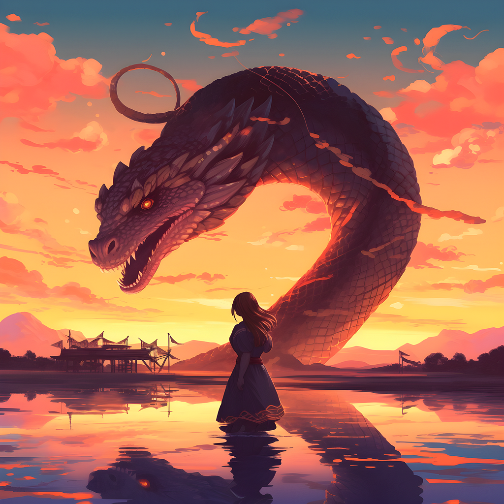 Mythical Dragon Anime Illustration by The Illustros on Dribbble