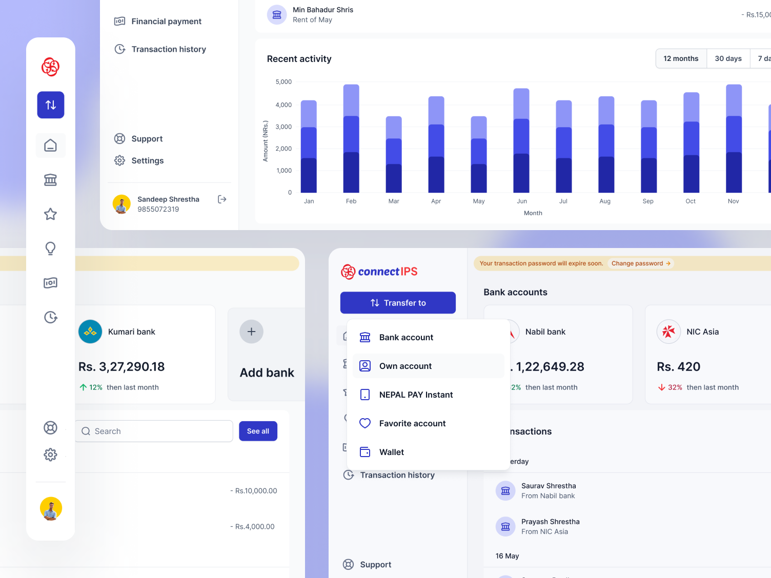 ConnectIPS redesign - Fintech by Shrestha Sandeep on Dribbble