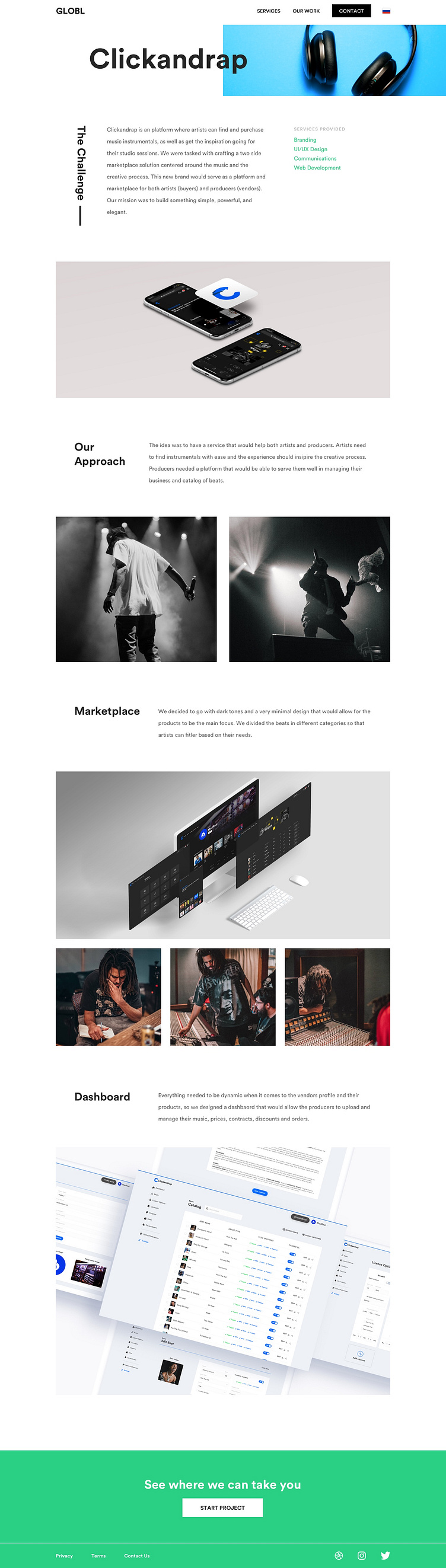 Globl - Development Agency Website by PixelVision Agency on Dribbble