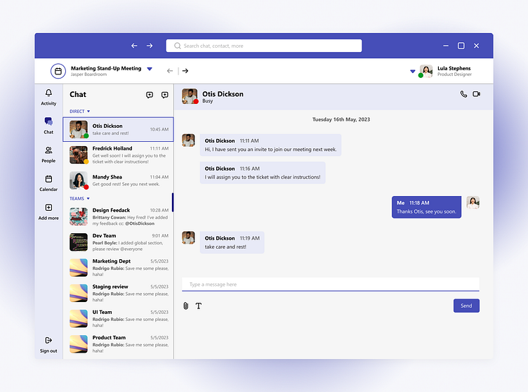 Teams Chat Design Improvements By Char On Dribbble