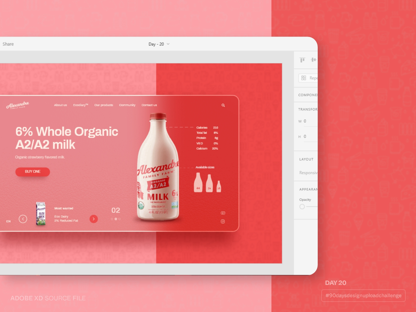 Strawberry Flavor UI by Raji Bolaji Adelami on Dribbble