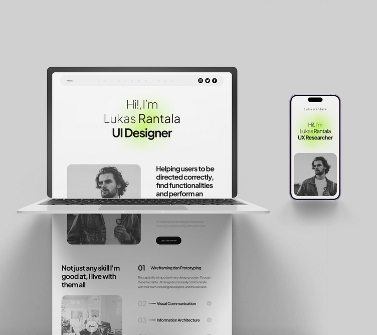 UI Design | Personal Landing Page by Ahmet SAVLI on Dribbble