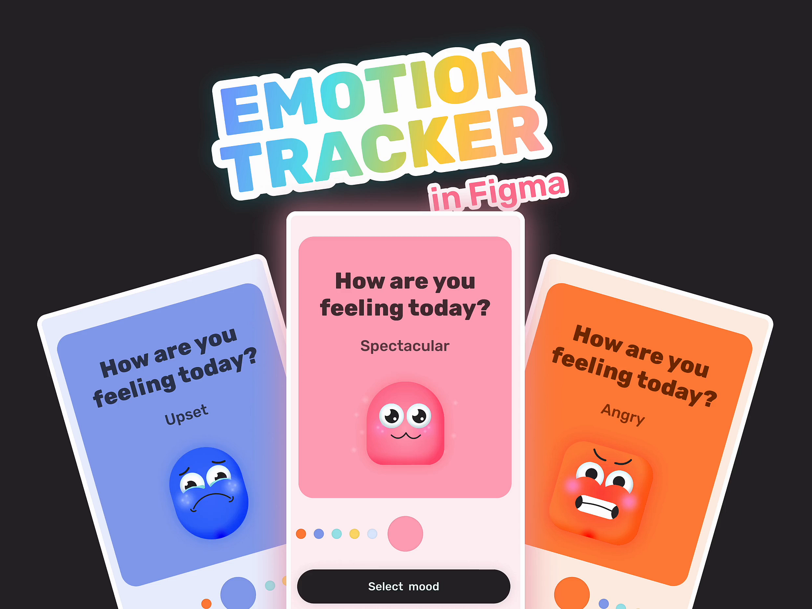 Mood tracker – Log your emotions #Interactive in Figma by Raz Rashid on ...