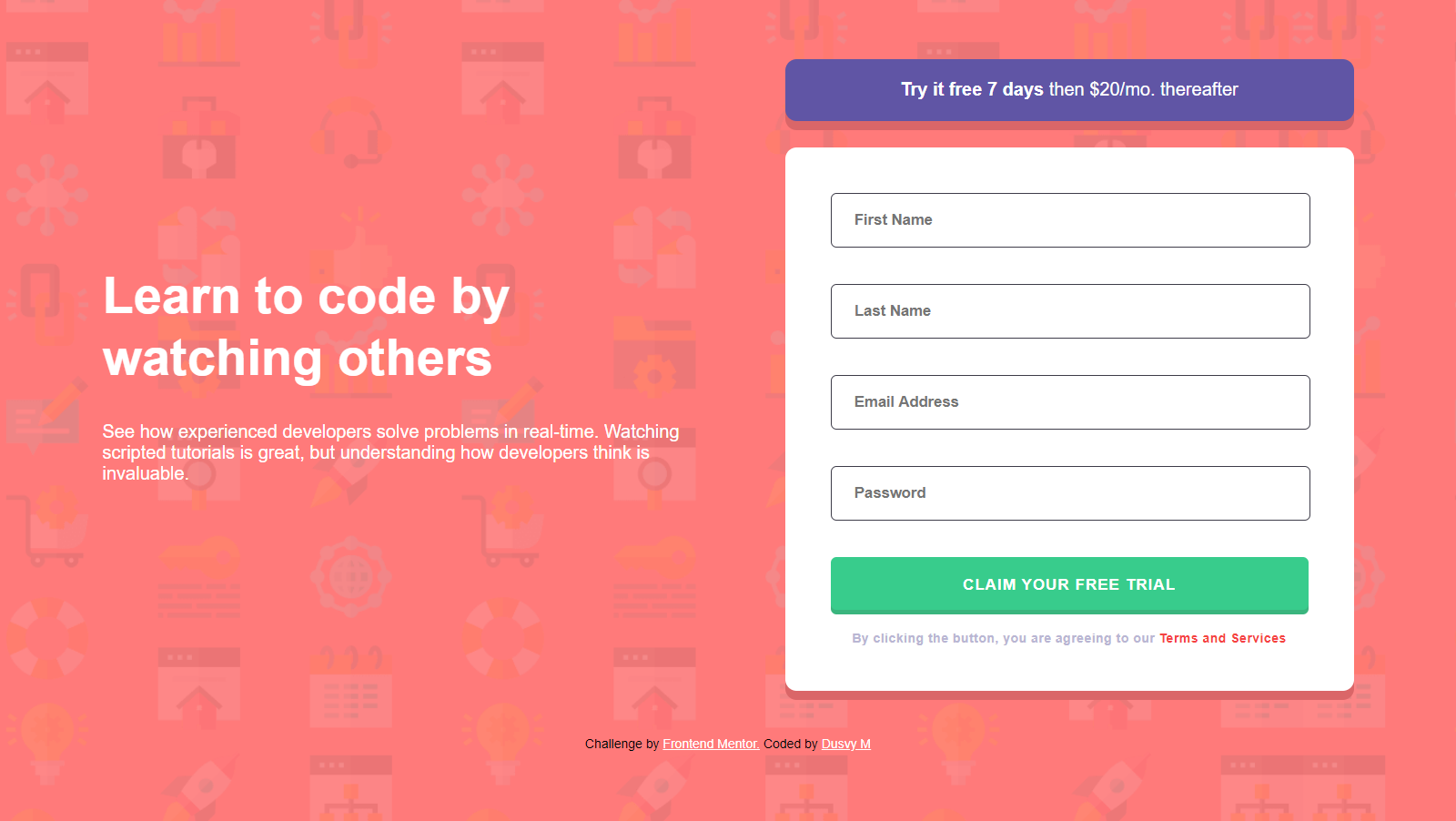 Intro Component With Signup Form By Dusvym On Dribbble