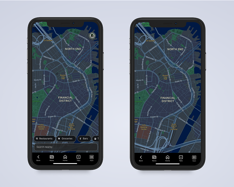Maps dark theme by Brook Durant on Dribbble