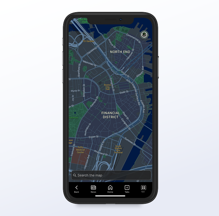 Maps dark theme by Brook Durant on Dribbble