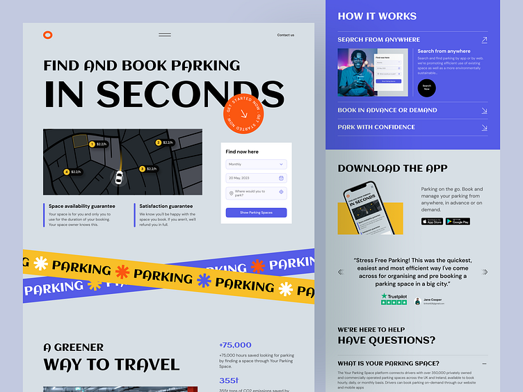Car Parking Website Design by Oyasim Ahmed on Dribbble