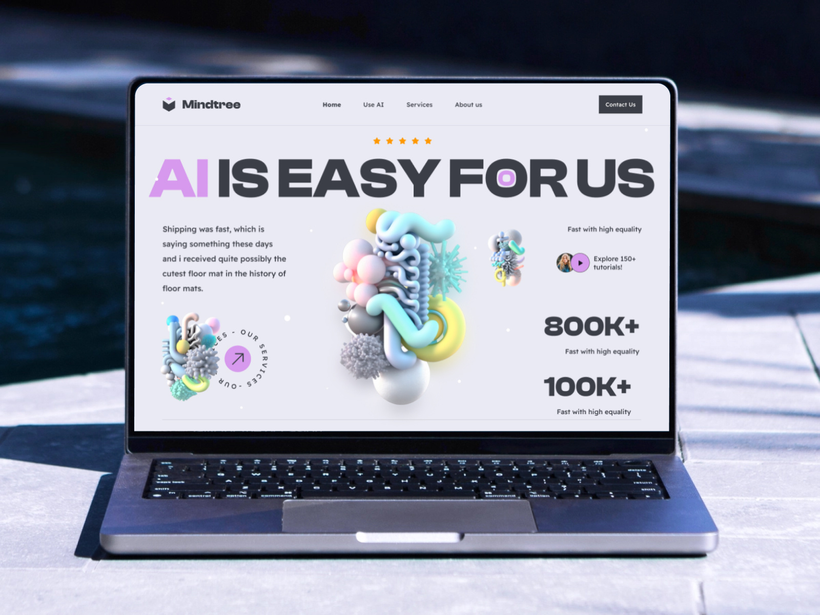 Mindtree - AI based 3d software website by Kemil Ramani on Dribbble