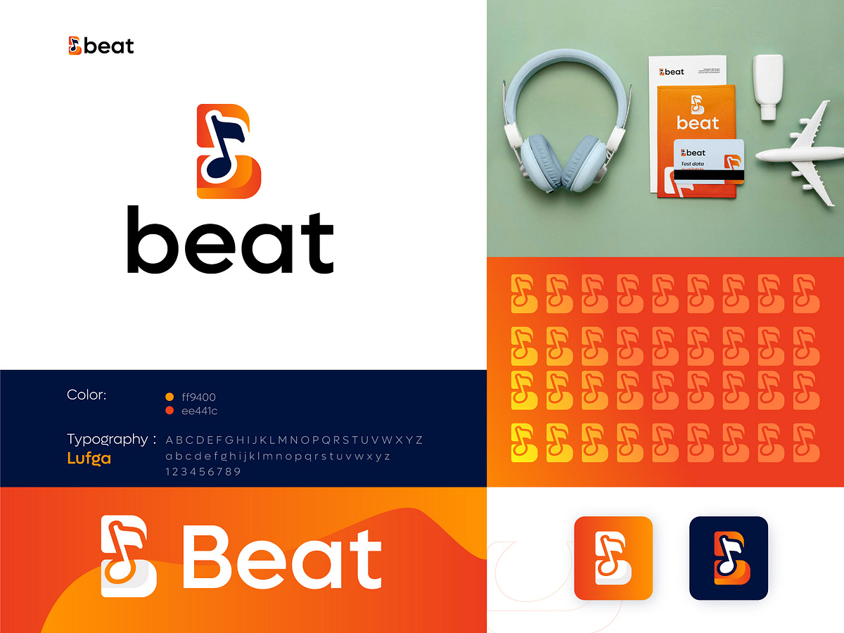beat music logo | musical branding | b letter logo by design2expert on ...