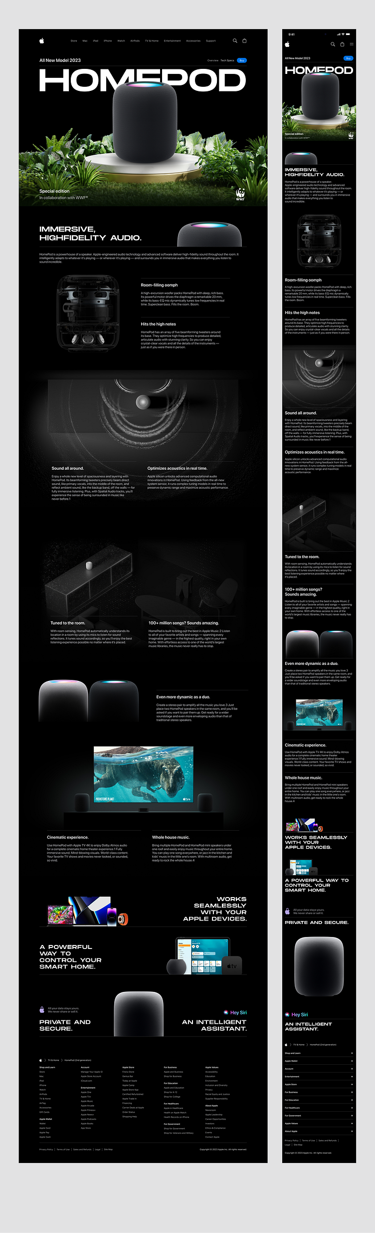 🔈 Homepod - Responsive Web by Alvian Teddy Cahya Putra 👨🏻‍🎨 for Kretya ...